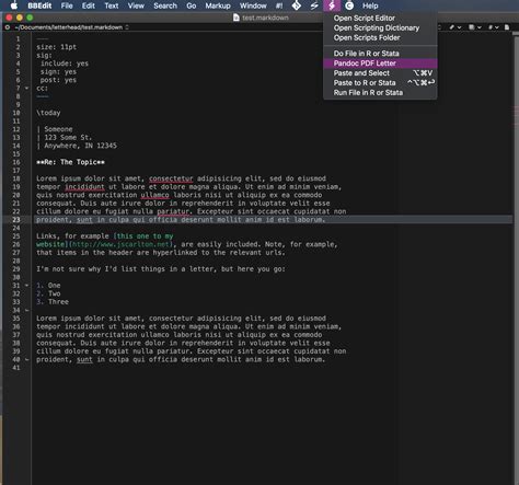 Calling Pandoc From Bbedit · J Stuart Carlton