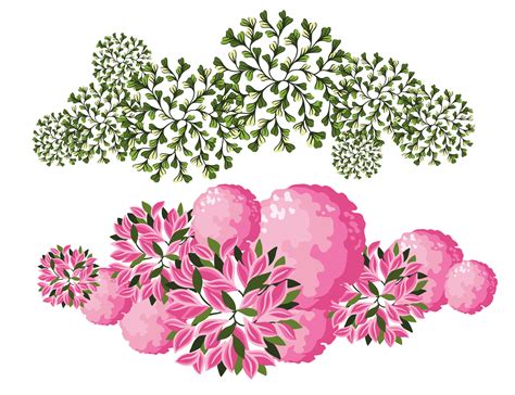 Tree For Architectural Floor Plans Entourage Design Various Trees Bushes And Shrubs Top