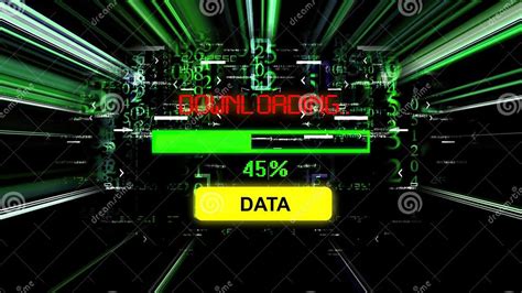 Data Loading Progress Bar On The Screen Stock Illustration