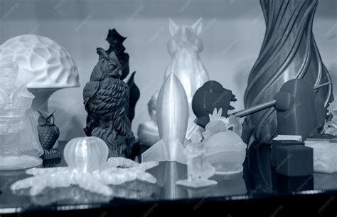 Premium Photo Objects Printed On D Printer From Plastic Closeup New D