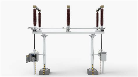 3d Substation Double Circuit Isolation Switch Knife Switch Model Turbosquid 2122025