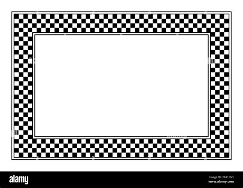 Checkerboard Pattern Rectangle Frame A Checkered Pattern Frame Made