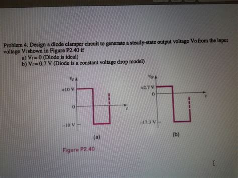 Solved Design A Diode Clamper Circuit To Generate A