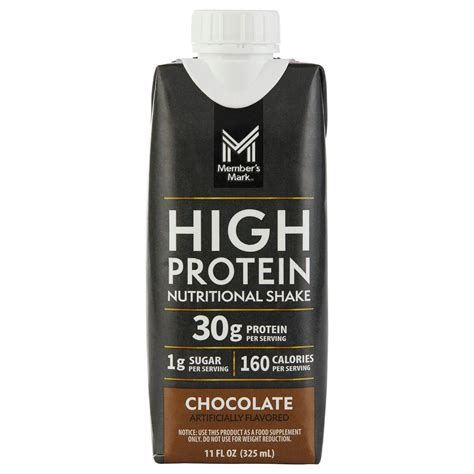 Members Mark 30g High Protein Nutritional Shake Chocolate 11 Fl Oz