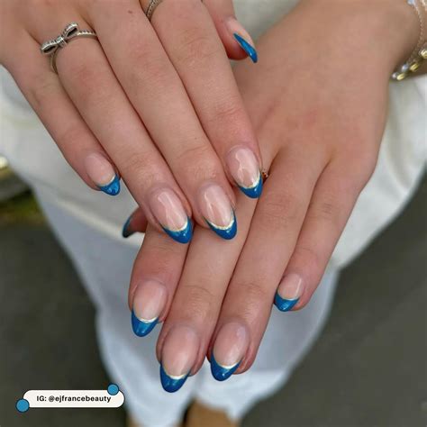 14 Blue French Tip Nails That Look Good At Every Length