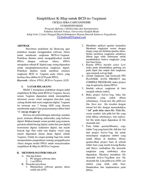 K Map Untuk Bcd To 7seg Pdf