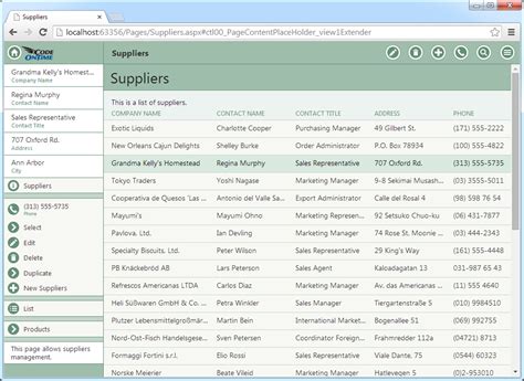 Code On Time Touch UI List Configuration