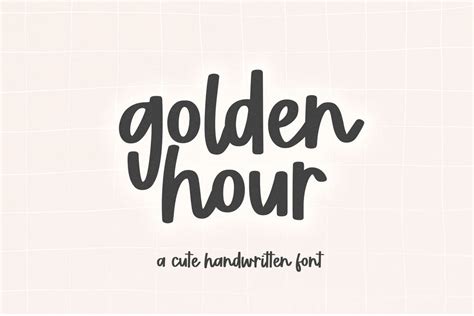 Golden Hour Handwritten Script Font So Fontsy