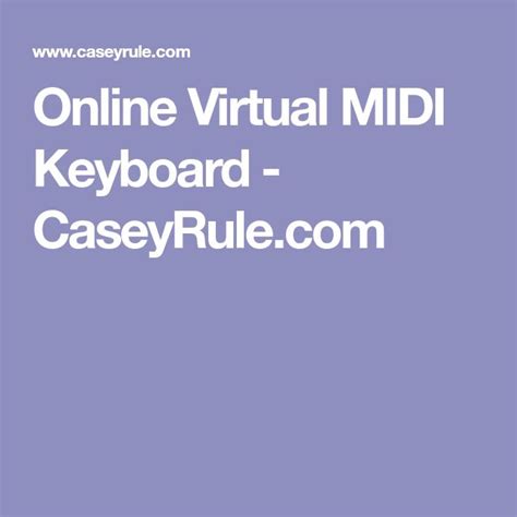 Online Virtual Midi Keyboard Midi Keyboard Midi Piano Keyboard