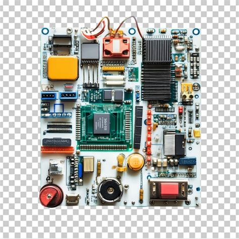 Cpu Png를 가진 전자 회로 보드 프리미엄 Ai 생성 Psd