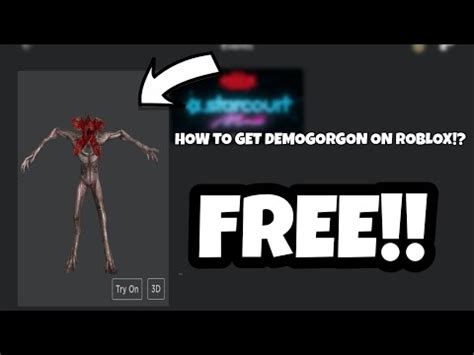 How To Get The Demogorgon In Roblox Roblox Skullyfied Youtube