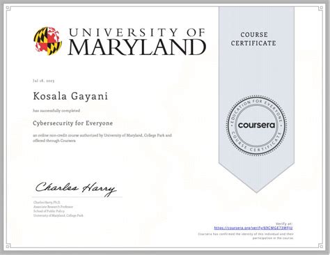 Kosala Gayani On Linkedin Cybersecurity Universityofmaryland Coursera