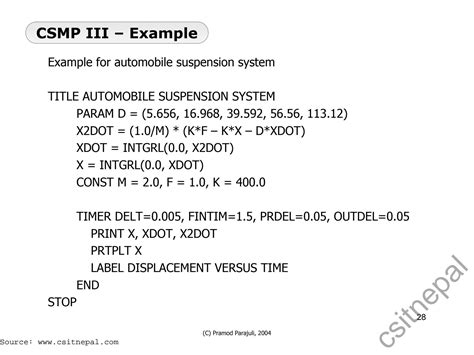 SOLUTION Lecture Continuous System Simulation Studypool