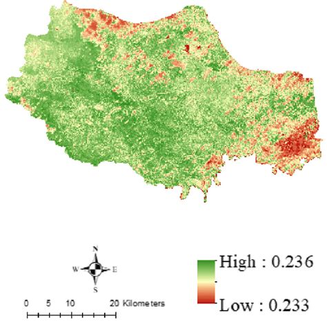 Single Predicted Raster Of Ndvi At The V2 Stage Of Maize Production