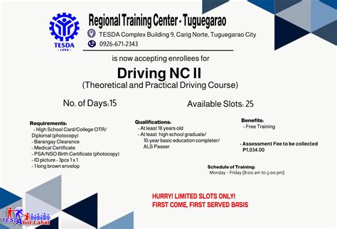 Tesda Driving Nc Ii Free Training News Press