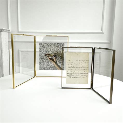 골드 코퍼 프레임 글라스 접이식 유리 포토 압화 사진 액자 3사이즈 액자 아크릴 액자 인테리어