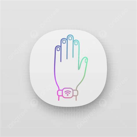 Nfc Bracelet App Icon Illustration Element Communication Vector