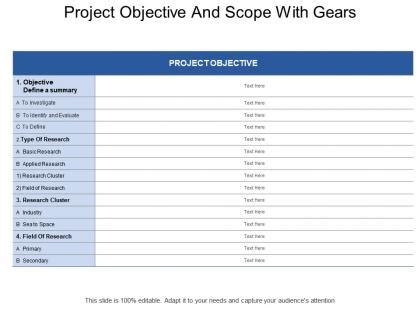 Project Scope And Objective Slide Team