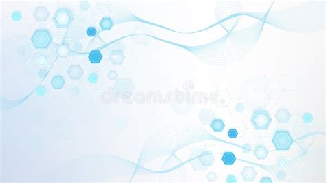 Abstract Technology Connect Background Lines And Dots With Hexagons Modern Hexagons Technology
