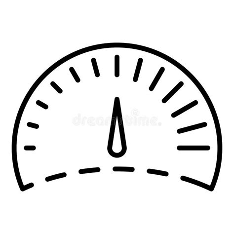 Control Speedometer Icon Outline Style Stock Vector Illustration Of Panel Accelerate 137860380