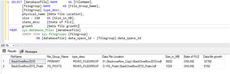 Managing File Groups Of Sql Databases