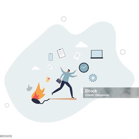 공황 상태나 번아웃 상태의 직원 타임라인 내에서 작업을 완료하기 위해 과로 멀티태스킹 또는 긴급한 작업 일정 개념을 완료하기 위해 서두르십시오 캐릭터 라이프 걱정하는에 대한