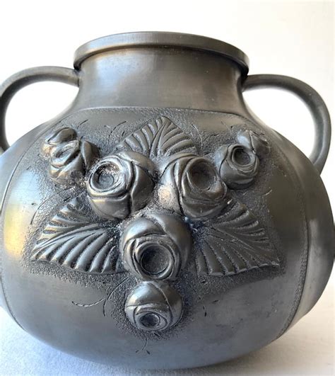 François Cortesi Etains Dart Vase Pewter Art Deco Vase With