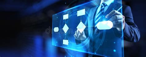 Business Process Automation And Workflow Management Stock Illustration Illustration Of Cloud
