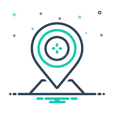 Mix Icon For Aim Location And Point Stock Illustration Illustration Of Silhouette Point