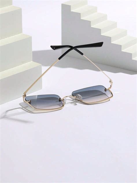 Vintage Bare Face Large Frame Sunglasses Same Style As Ins Half Frame