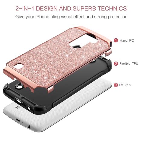 Lg K Case Lg Premier Lte L Vl L Al Case Bentoben Sparkly Hybrid Hard Cover