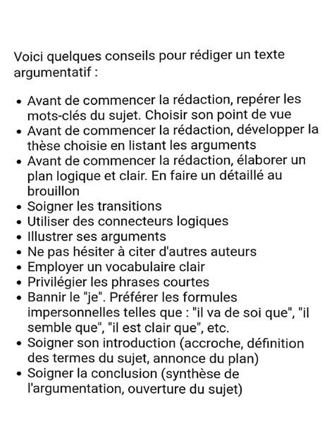 Comment Rédiger Un Texte Argumentatif Pdf