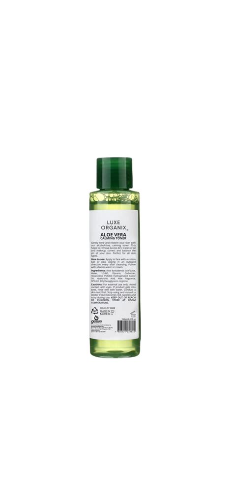 Luxe Organix 98 Aloe Vera Calming Toner 150ml My Care Kits