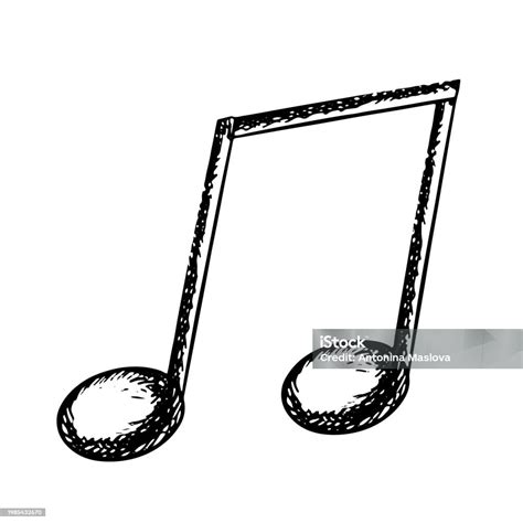 플랫 음표 아이콘입니다 그래픽 벡터 흑인과 백인 그림입니다 강조 표시하십시오 포스터 전단지 초대장용 현수막이나 엽서용 로고 배지 스티커 및 인쇄물용 0명에 대한 스톡 벡터