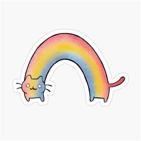 Rainbow Cat Sticker By Uwaki Rainbow Cat Cat Stickers Rainbow Cat Sticker