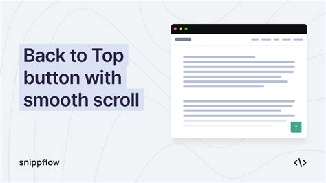 Back To Top Button With Smooth Scroll
