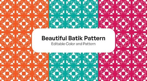 Premium Vector Editable Seamless Modern Base Batik With Various Color And Pattern Vector For