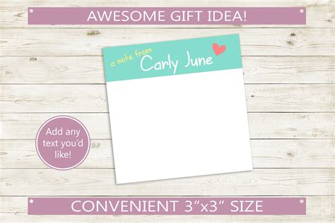 Custom Sticky Notes Personalized With Any Name 50 Etsy