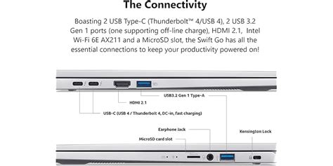 Acer Swift Go Thin Light Laptop