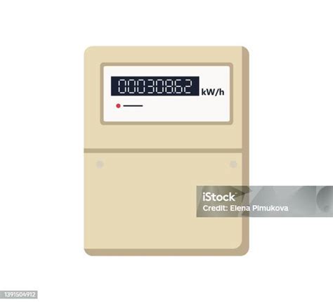 전기 미터 자동 미터 전력 평면 스타일의 가정용 또는 산업용 측정 장비 전기 소비 제어 흰색 배경에 고립된 벡터 일러스트 레이 션 가정 생활에 대한 스톡 벡터 아트 및 기타