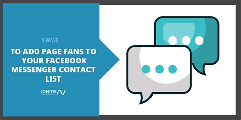 Ways To Add Page Fans To Your Facebook Messenger Contact List