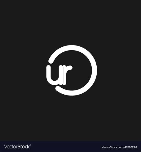 Initials Ur Logo Monogram With Simple Circles Vector Image