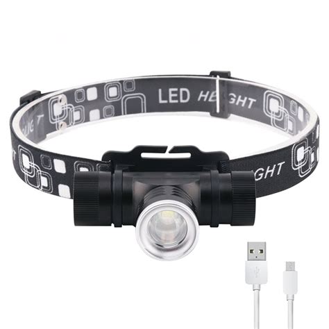 Ywxlight T6 1000lm Usb 충전식 강한 빛 손전등 야외 캠핑 낚시 Led 헤드 라이트 헤드 램프 Usb