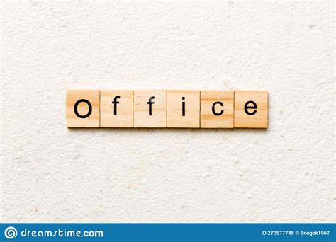 Office Word Written On Wood Block Office Text On Table Concept Stock