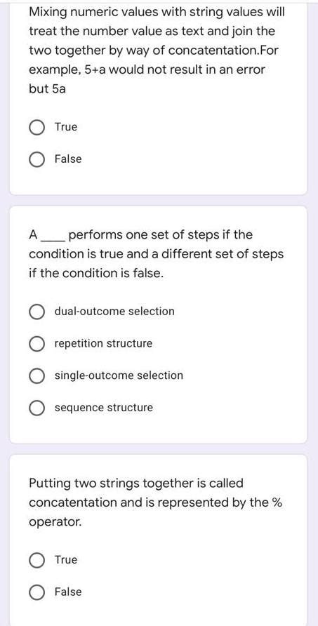 Solved Mixing Numeric Values With String Values Will Treat