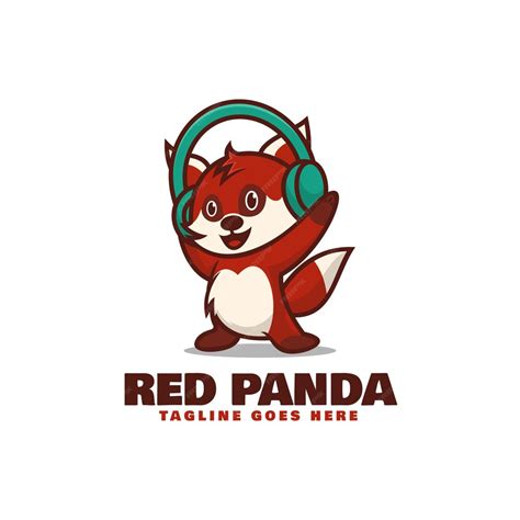 Premium Vector Vector Logo Illustration Red Panda Mascot Cartoon Style