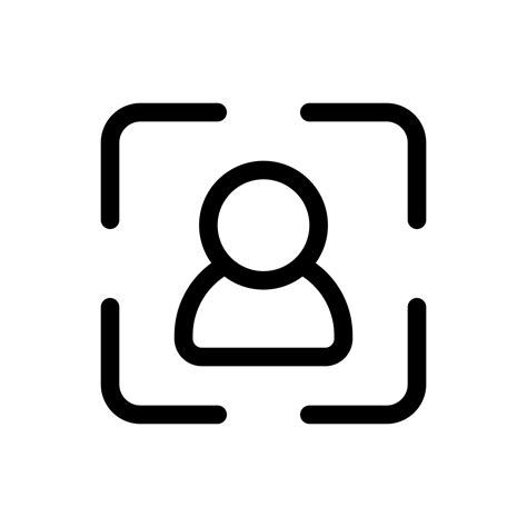 Face Vector Id Biometric Icon Facial Recognition For Apps And Websites
