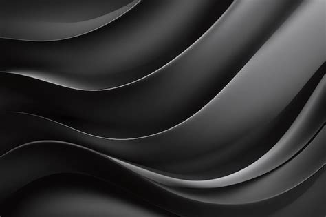 Elegant Monochrome Wave Pattern With Smooth Curves And Dynamic Flow In