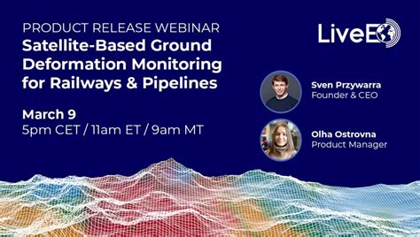 Product Release Webinar Satellite Based Ground Deformation Monitoring For Railways Railway News