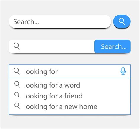 premium vector search bar vector element with diferent design set of